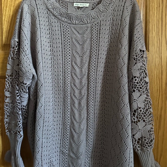 Indigo Thread Co | Sweaters | Chic Lacedetail Knit Sweater | Poshmark